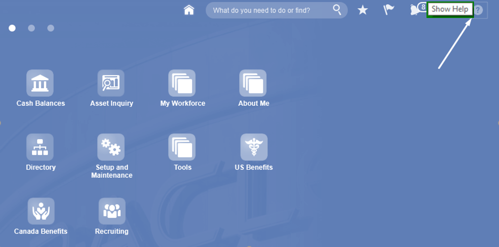 R12 Help Icon - ERPWebTutor
